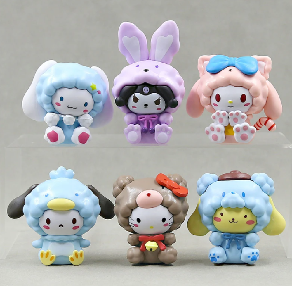 Hello Kitty Kuromi Cinnamoroll Blind Box Twisted Egg Q Version 6 Parça ...