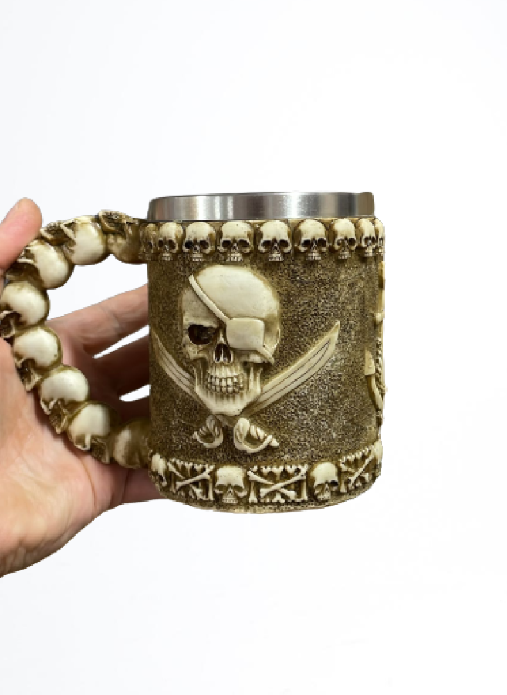 İskelet Kuru Kafa Korsan Kupa Çelik Bardak Fiyatı, Yorumları, Kapıda ...